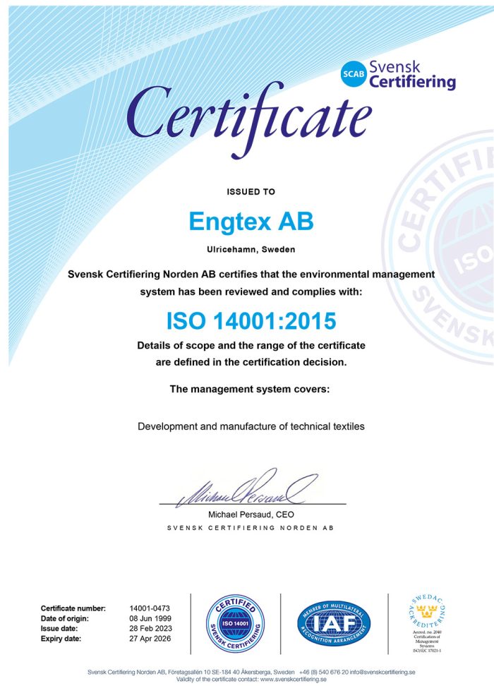 Sustainability - Engtex